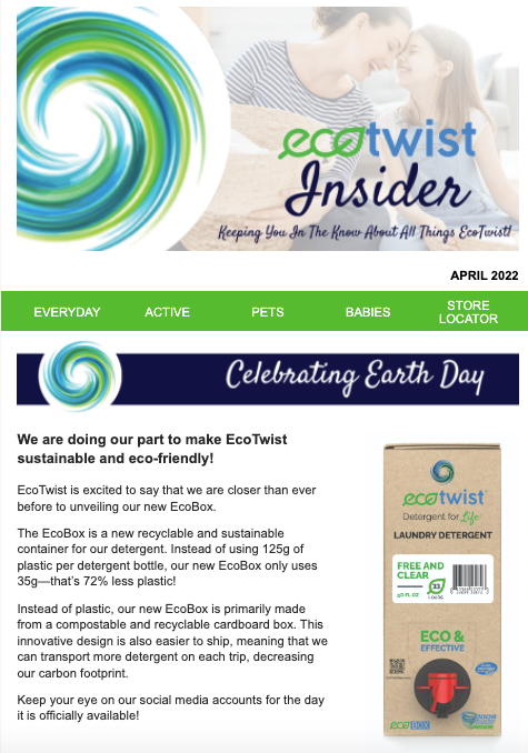April Newsletter – EcoTwist Store